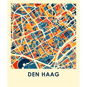 The Hague Map Print - Full Color Map Poster - Etsy