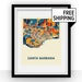 Santa Barbara Map Print - Full Color Map Poster - Etsy