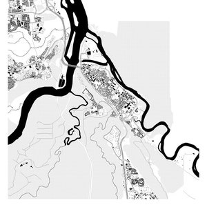 Fort Mcmurray Alberta Map Poster - Alberta Map Print - Art Deco Series ...