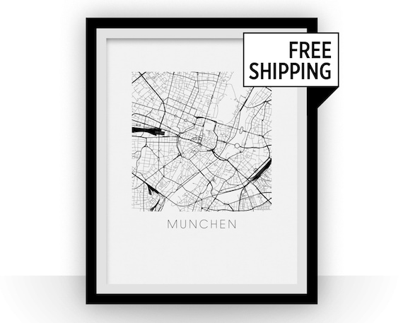 Munich Map Print | Etsy