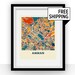 Amman Map Print - Full Color Map Poster - Etsy