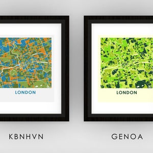 London Ontario Map Print - Full Color Map Poster - Etsy