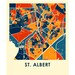 St Albert Alberta Map Print - Full Color Map Poster - Etsy