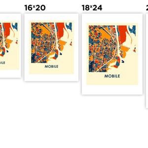 Mobile Map Print - Full Color Map Poster - Etsy