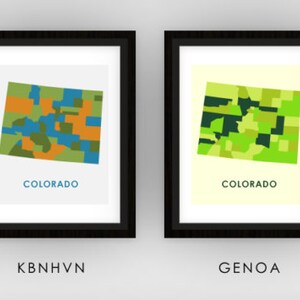 Colorado Map Print - Full Color Map Poster - Etsy