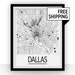 Dallas Map Poster Usa Map Print Art Deco Series - Etsy
