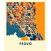 Provo UT Map Print - Full Color Map Poster - Etsy