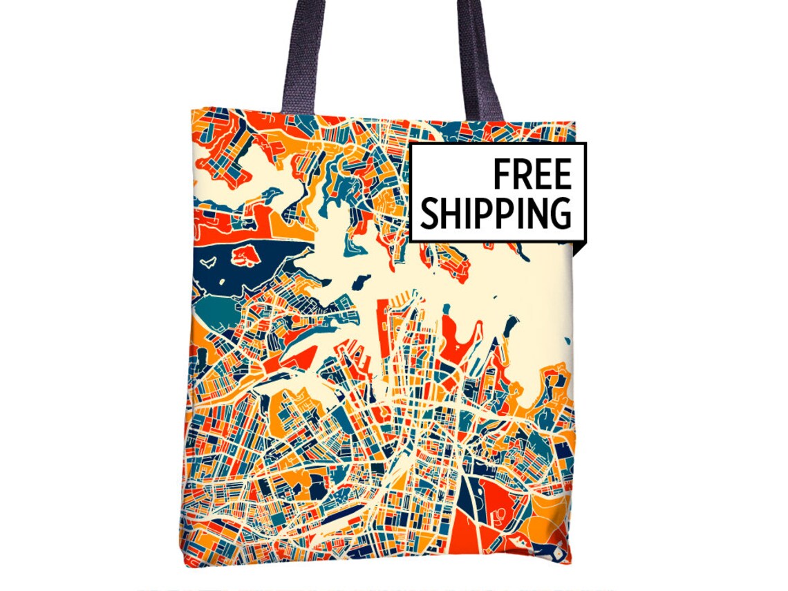 Sydney Map Tote Bag Nsw Map Tote Bag 15x15 | Etsy