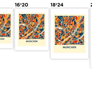 Munich Map Print - Full Color Map Poster - Etsy