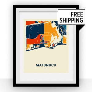 Matunuck Map Print - Full Color Map Poster - Etsy