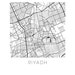 Riyadh Map Black and White Print Saudi Arabia Black and White Map Print ...