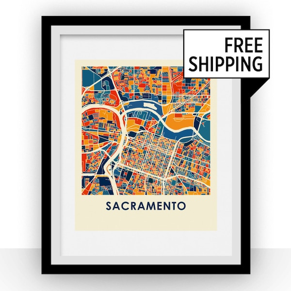 Sacramento Map Print - Etsy