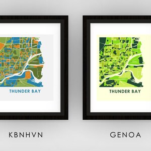 Thunder Bay Ontario Map Print - Full Color Map Poster - Etsy