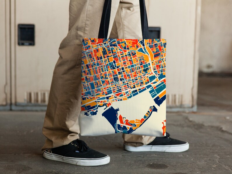 Toronto Map Tote Bag - to Map Tote Bag 15x15 - Etsy