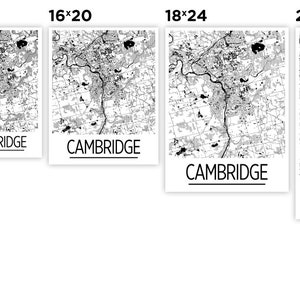 Cambridge Ontario Map Poster - Ontario Map Print - Art Deco Series - Etsy