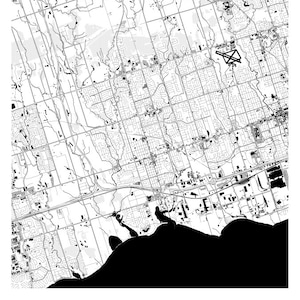 Whitby Ontario Map Poster - Ontario Map Print - Art Deco Series - Etsy