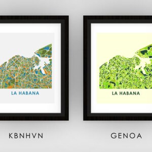 Havana Map Print - Full Color Map Poster - Etsy