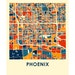 Phoenix Map Print - Full Color Map Poster - Etsy