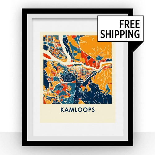 Langley British Columbia Map Print Full Color Map Poster - Etsy