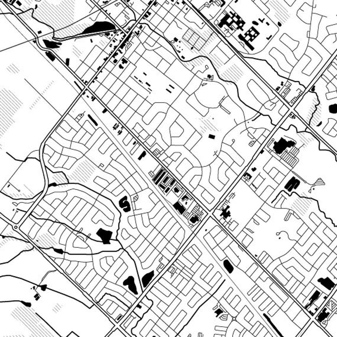 Milton Ontario Map Poster Ontario Map Print Art Deco | Etsy