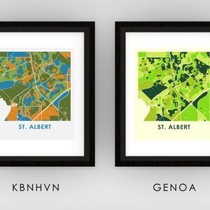 St Albert Alberta Map Print - Full Color Map Poster - Etsy