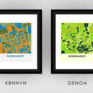 Newmarket Ontario Map Print - Full Color Map Poster - Etsy