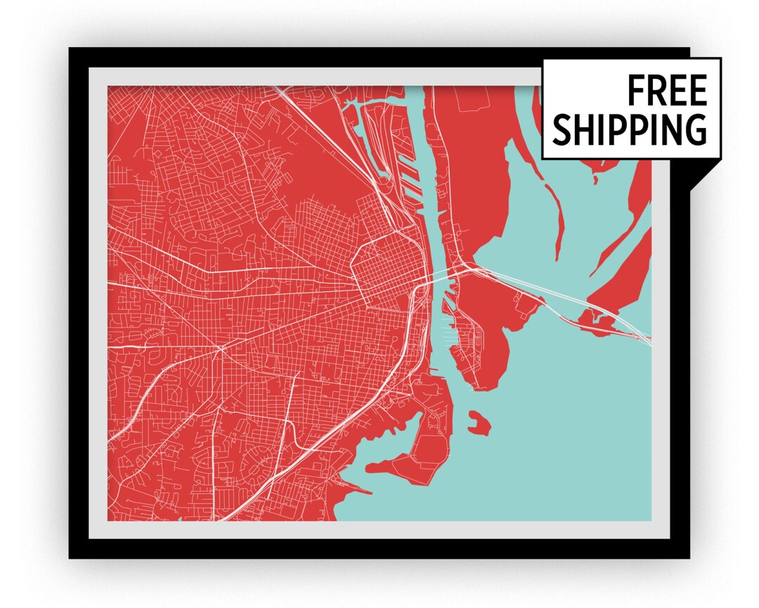 Mobile Map Print - Choose Your Color - Etsy