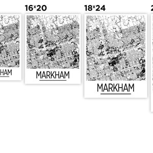 Markham Ontario Map Poster - Ontario Map Print - Art Deco Series - Etsy