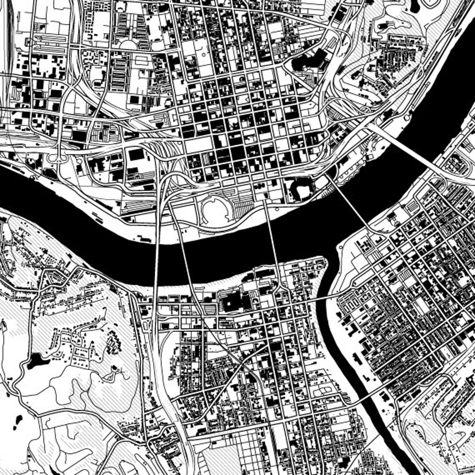 Cincinnati Map Poster Usa Map Print Art Deco Series - Etsy