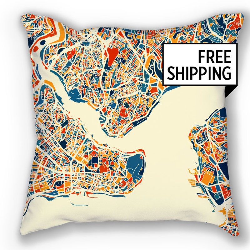 Map Throw Pillow - Etsy