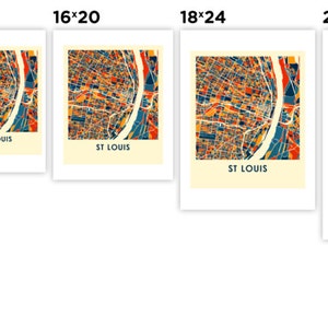 St Louis Map Print - Full Color Map Poster - Etsy