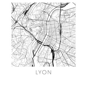 Lyon Map Print - Etsy