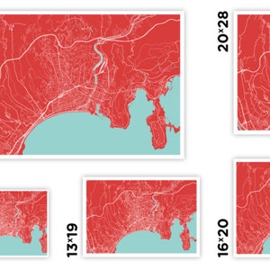 Nice Map Print - Choose Your Color - Etsy