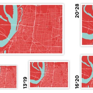 Memphis Map Print - Choose Your Color - Etsy