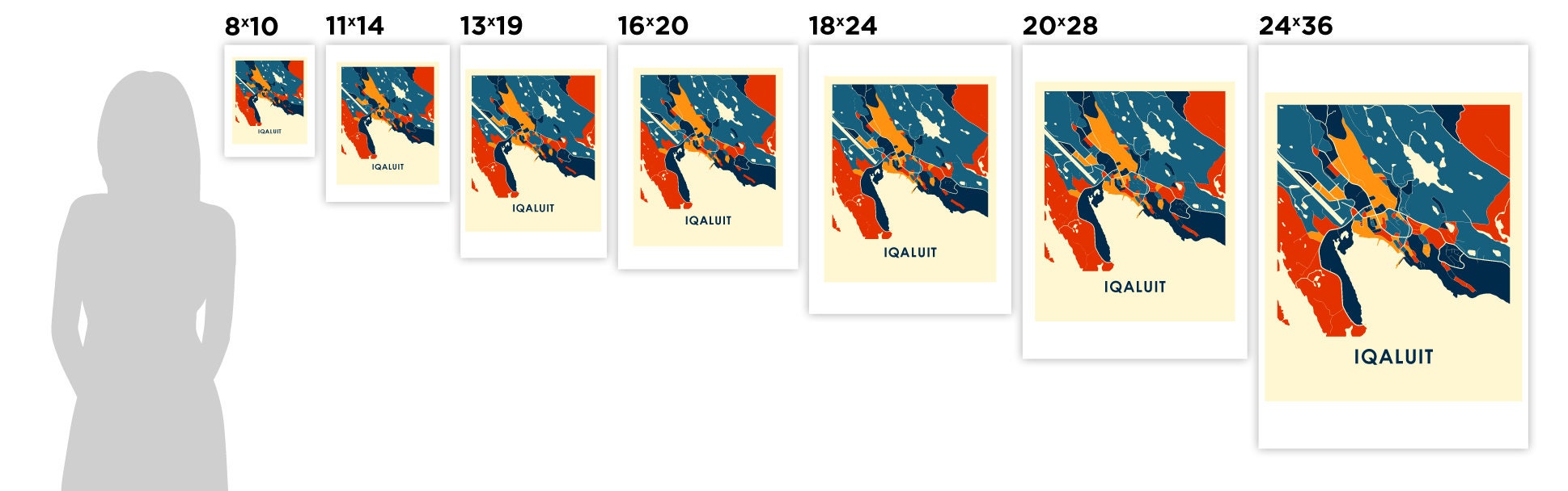 Iqaluit Map Print Full Color Map Poster - Etsy