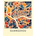 Guangzhou Map Print - Full Color Map Poster - Etsy