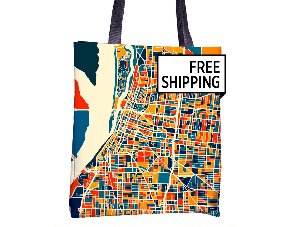 Memphis Map Tote Bag Tennessee Map Tote Bag 15x15 | Etsy