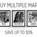 Multiple Maps Poster Set - Save up to 30% - Choose Any City in the ...
