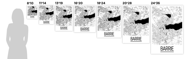 Barrie Ontario Map Poster Ontario Map Print Art Deco - Etsy