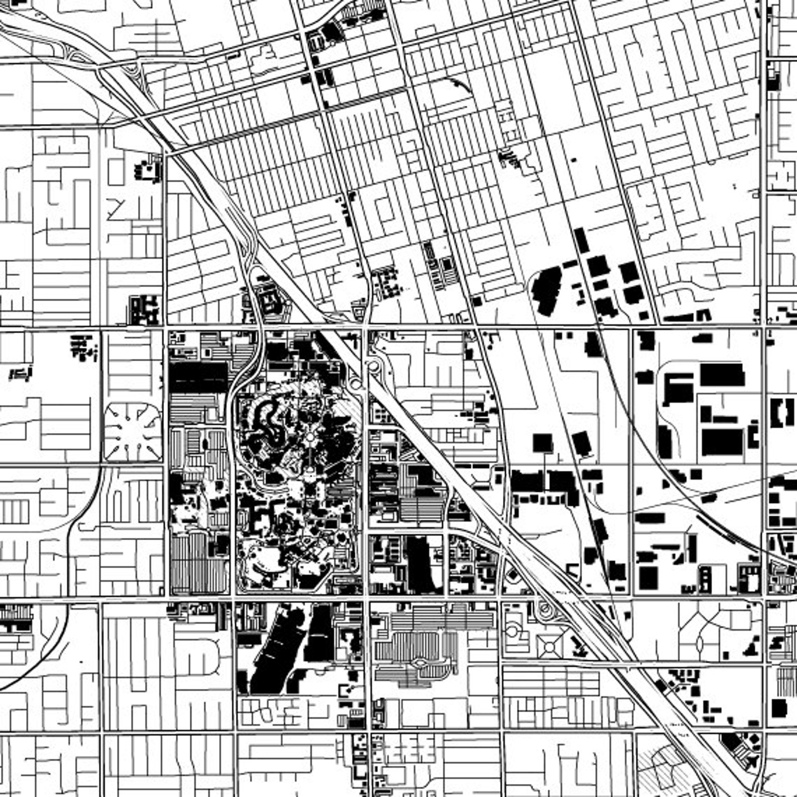 Anaheim Map Poster Usa Map Print Art Deco Series | Etsy