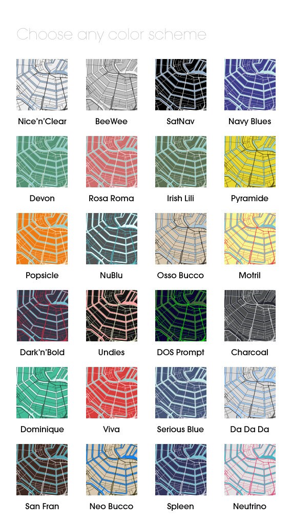 Phoenix Map Print - Choose Your Color - Etsy