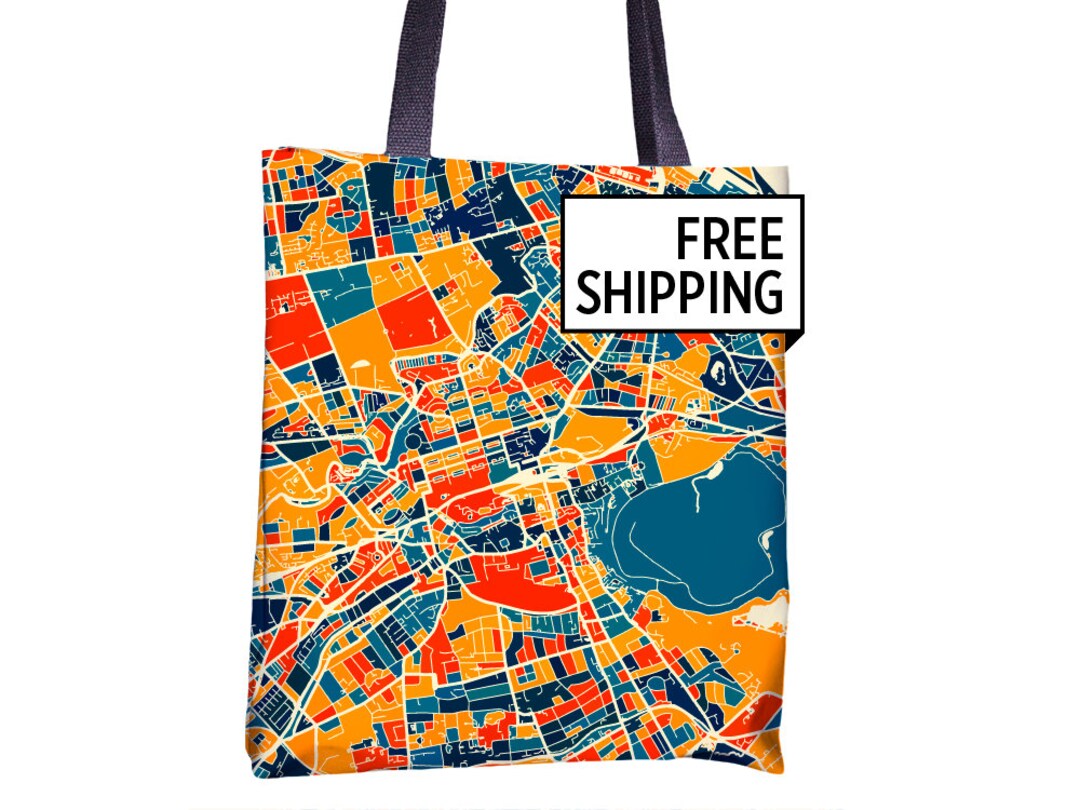 Edinburgh Map Tote Bag - Scotland Map Tote Bag 15x15 - Etsy