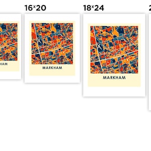 Markham Ontario Map Print - Full Color Map Poster - Etsy