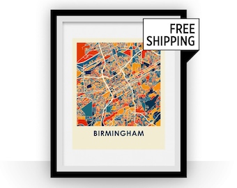 Birmingham Alabama Map Print City Map Poster - Etsy