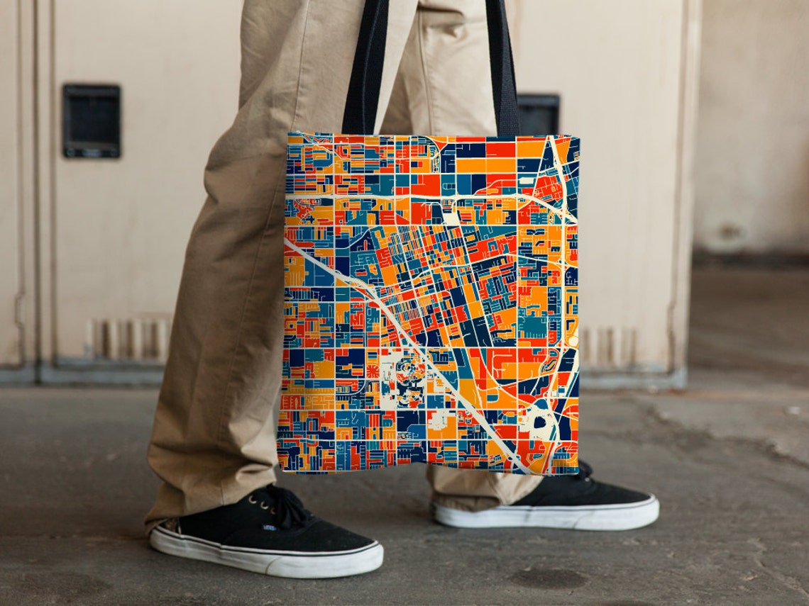 Anaheim Map Tote Bag California Map Tote Bag 15x15 - Etsy