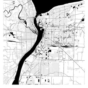 Sarnia Ontario Map Poster - Ontario Map Print - Art Deco Series - Etsy