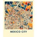 Mexico City Map Print - Full Color Map Poster - Etsy