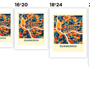 Guangzhou Map Print - Full Color Map Poster - Etsy