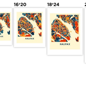 Halifax Map Print - Full Color Map Poster - Etsy Canada