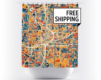 Us Map Shower Curtain - Etsy
